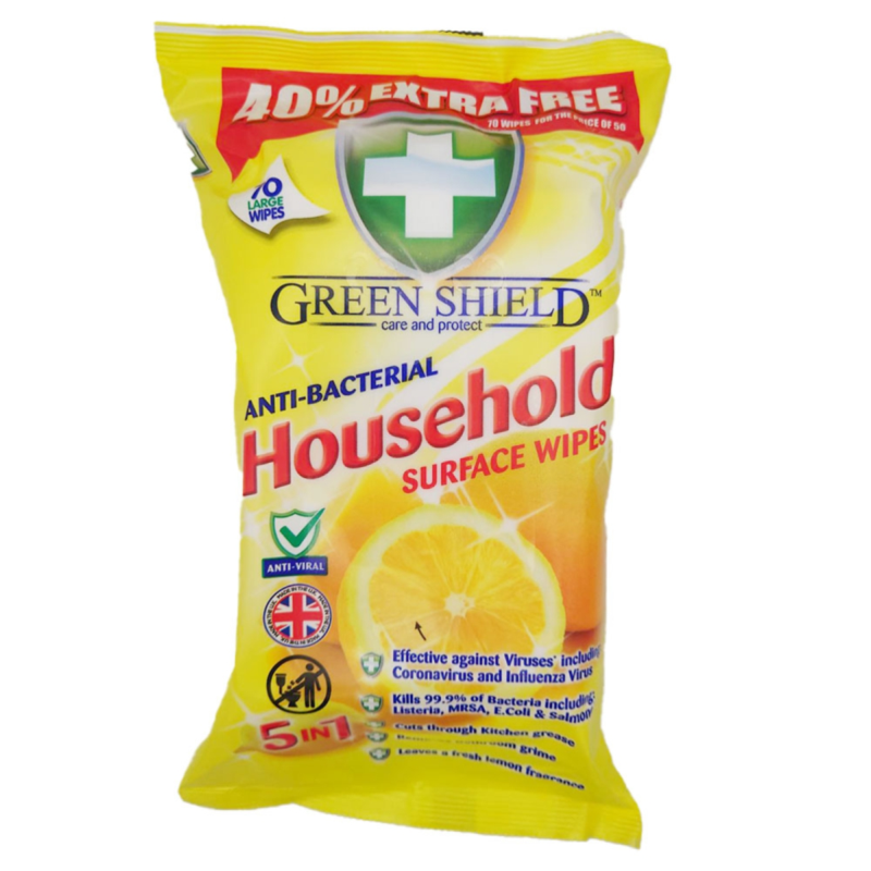 GREENSHIELD WIPE ANTIBAC HOUSEHOLD SURFACE 70 | YouthStar