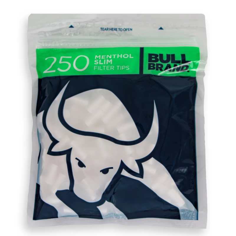Bullbrand Menthol Slim Filter Tips 250S X 20 | YouthStar