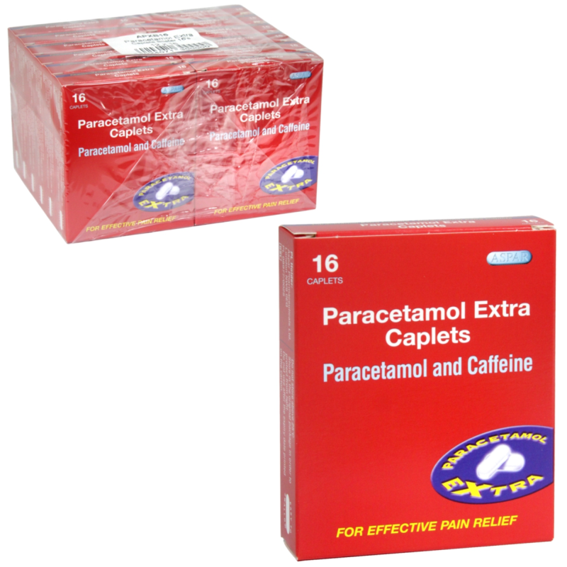 Aspar Paracetamol Extra Caplets 16'S X 12 07/ | YouthStar