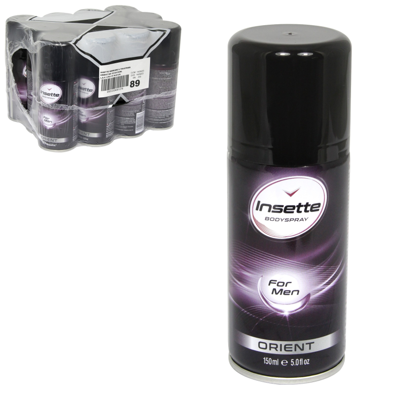 INSETTE MEN BODYSPRAY ORIENT 150ML X 12 | YouthStar