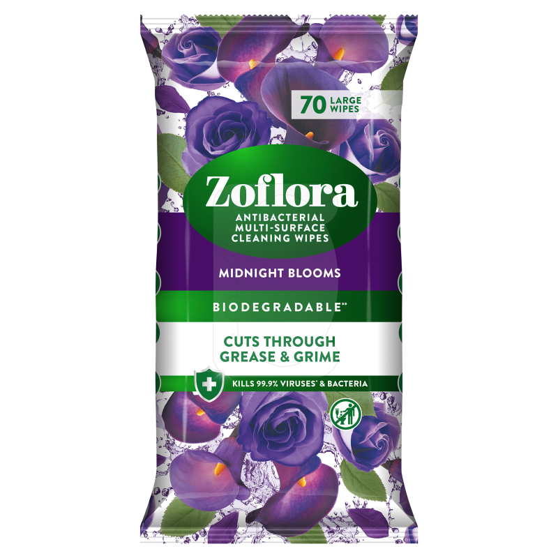 Zoflora Midnight Blooms Wipes 70S X 6 (30/11/25) | YouthStar